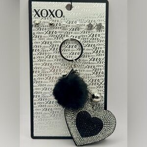 XOXO | Accessories | Xoxo Bag Charm Keychain 3 Pair Earrings Rhinestone ...